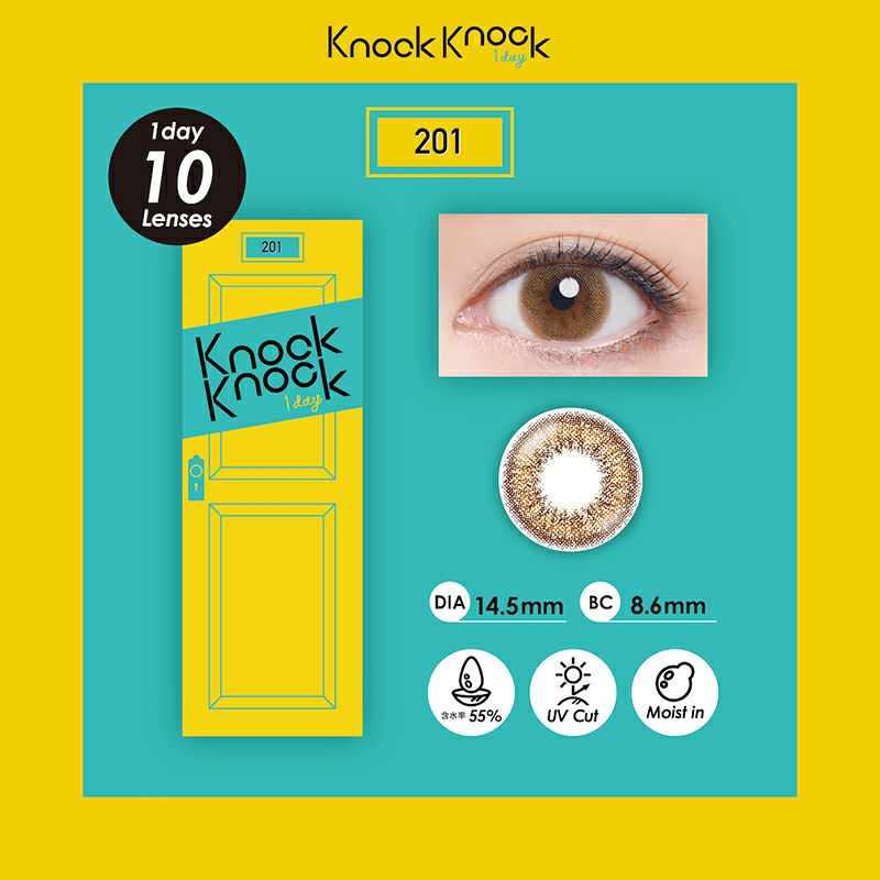 いつでも新しい自分になれる♪ KnockKnock 1day ノックノック ワンデー 201(1箱10枚入り)｜カラコン人気通販クイーンアイズ